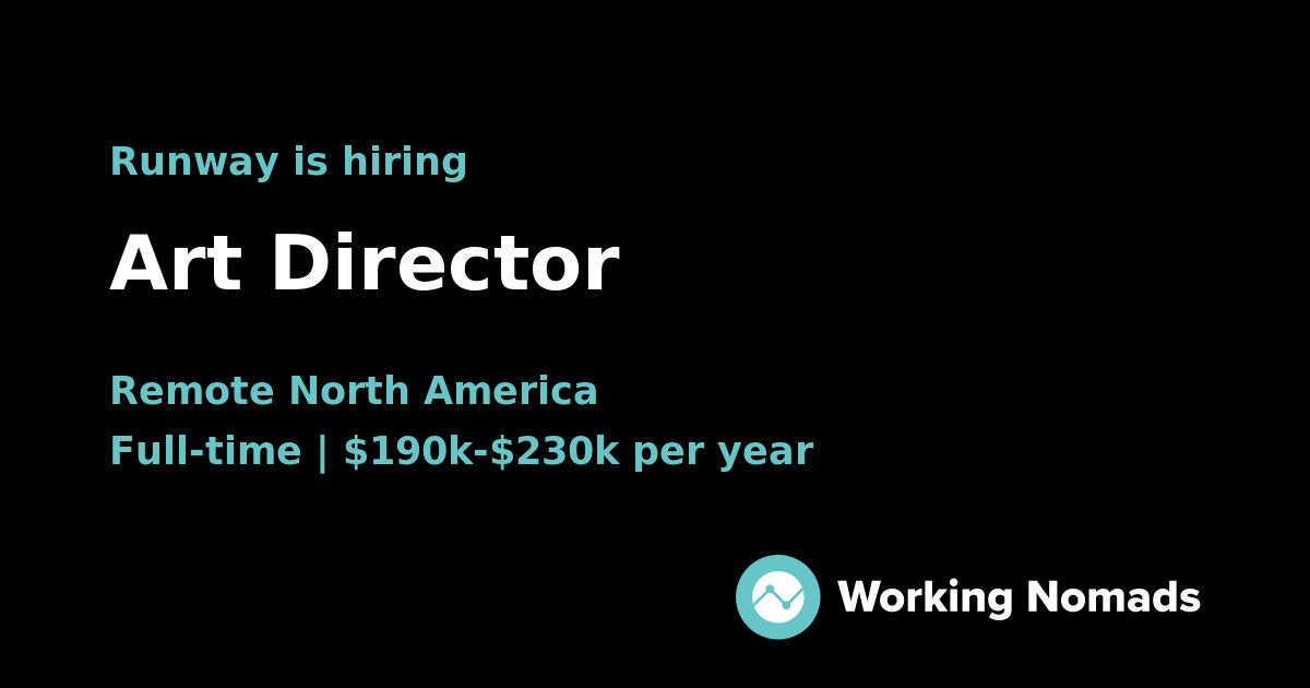 Art Director at Runway | Working Nomads