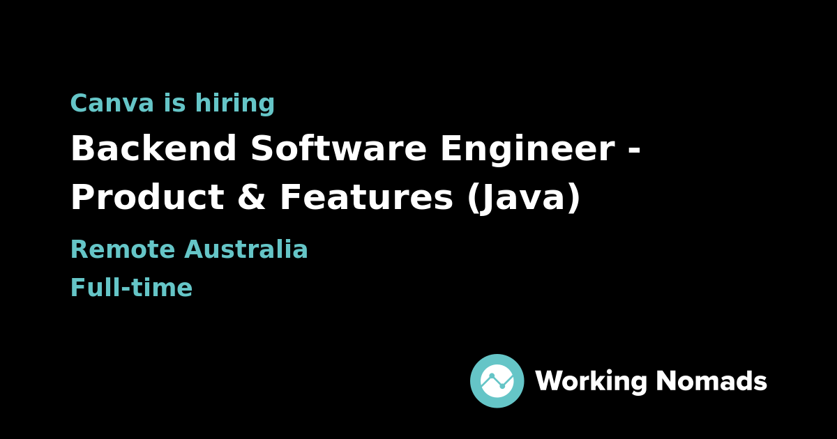 Backend Software Engineer - Product & Features (Java) at Canva ...