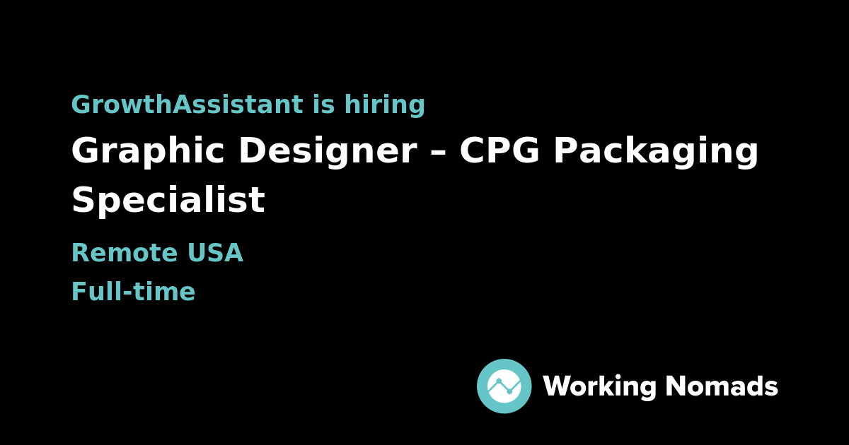 Graphic Designer – CPG Packaging Specialist at GrowthAssistant ...