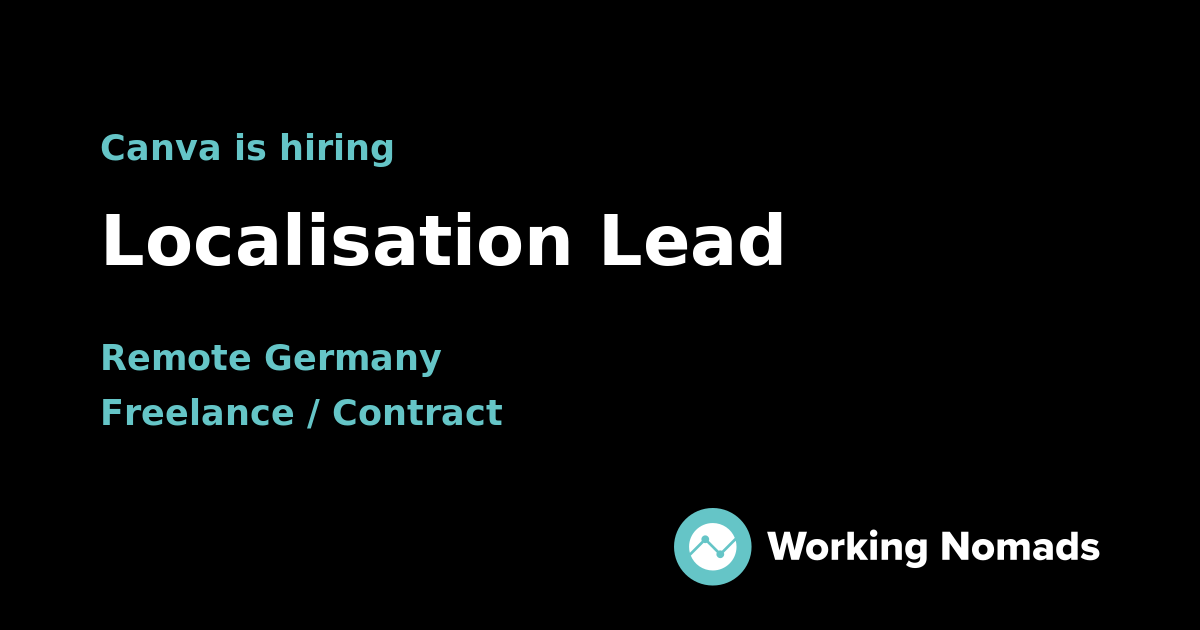 Localisation Lead at Canva | Working Nomads
