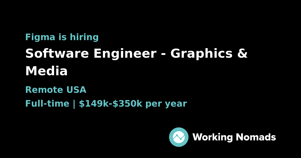 Software Engineer - Graphics & Media at Figma | Working Nomads