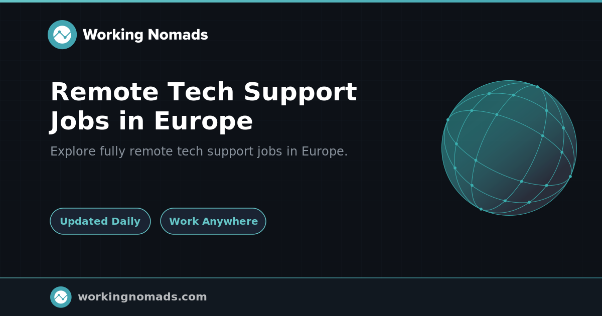 Remote Tech Support Jobs in Europe | Working Nomads