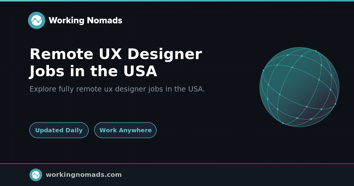 Remote UX Designer Jobs in the USA | Working Nomads